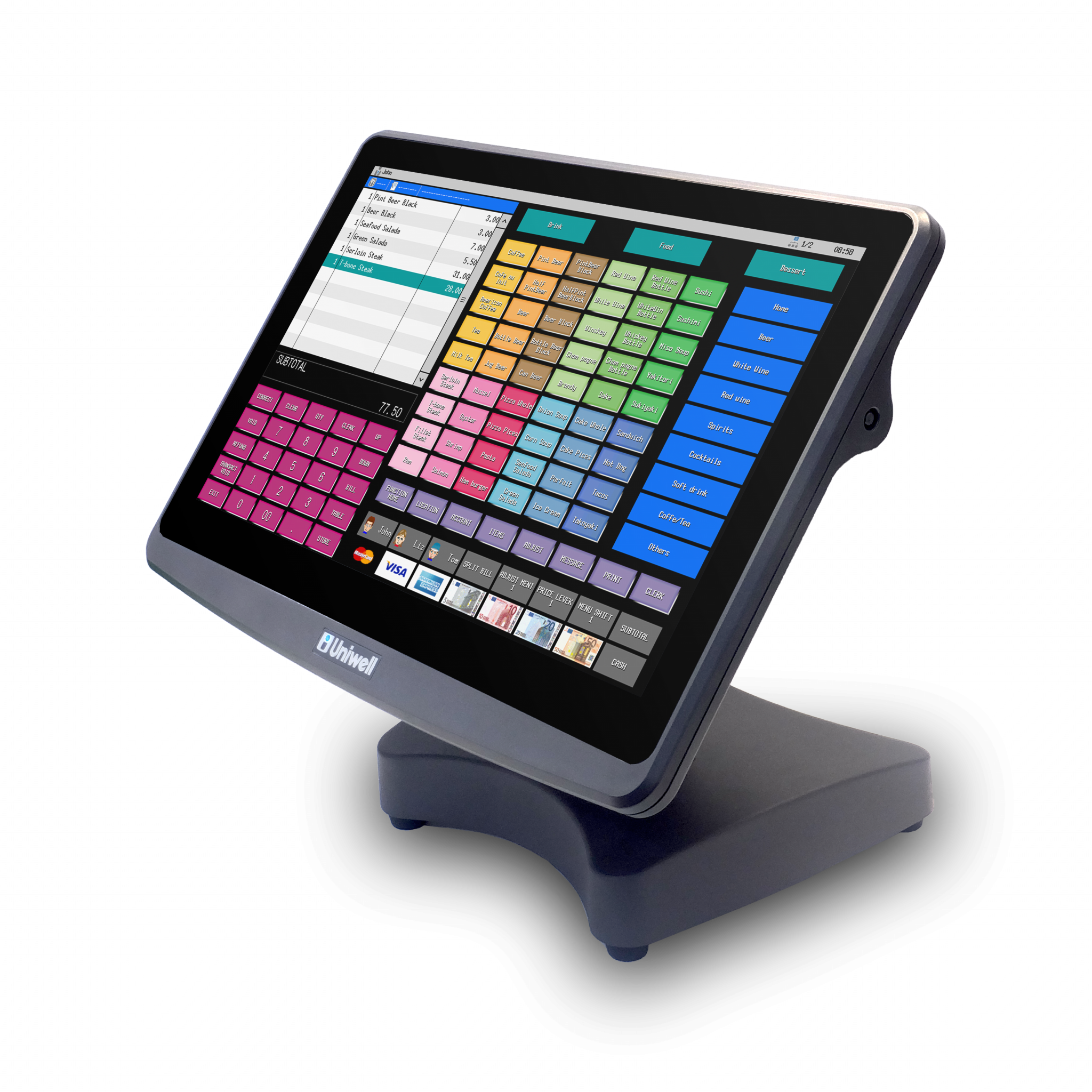 Uniwell HX-6500 Capacitive Touch POS - Uniwell POS Australia Pty Ltd